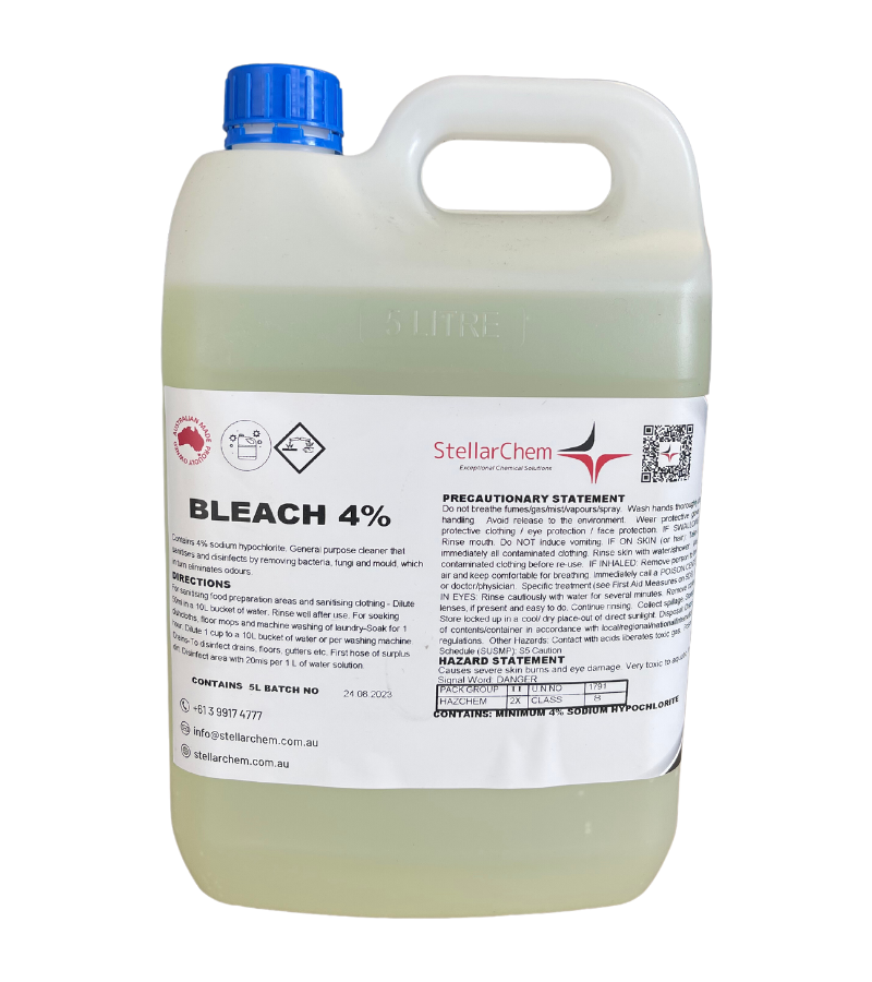 Bleach Cleaning Chemical Product - StellarChem WCIB4%5 | Industry ...