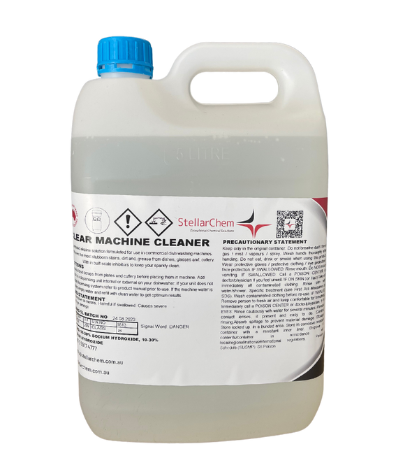 Commercial Dishwasher Detergent - StellarChem WCICMC20 - Clear Machine ...