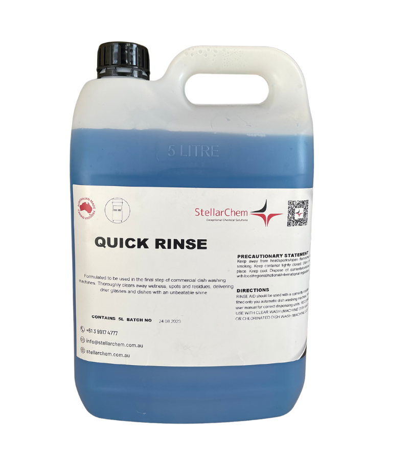 Commercial Rinse Aid StellarChem WCIQR5 - Quick Rinse 5L | Industry ...